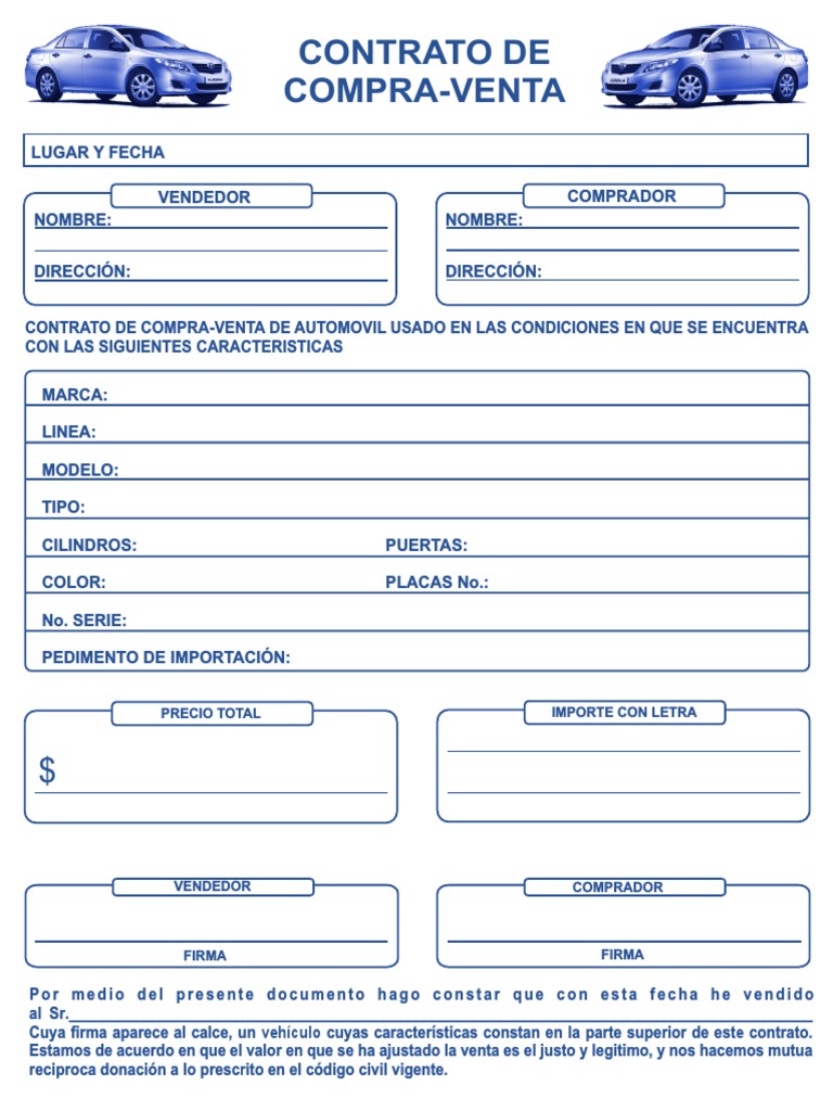 Contrato Vehiculo | PDF