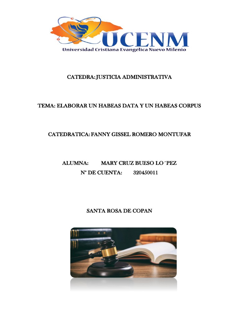 Habeas Data y Un Habeas Corpus | PDF | Habeas corpus | Principios éticos