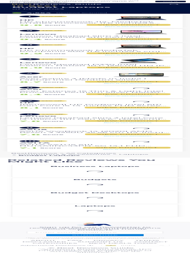 Top Budget Laptops Reviewed | PDF | Intel | Video Game Platforms