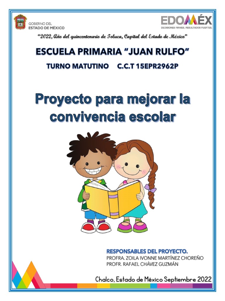 Proyecto de Convivencia Escolar Primaria | PDF | Educación primaria | México