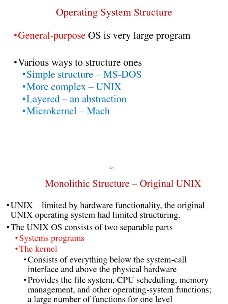 6-Operating System Structure-08-05-2023 (1) | PDF | Operating System | Booting