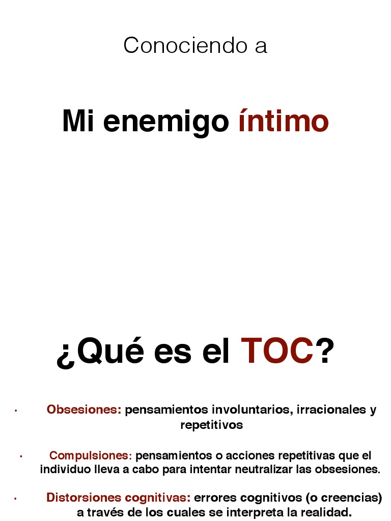 Enemigo Intimo | PDF | Desorden obsesivo compulsivo | Terapia de ...