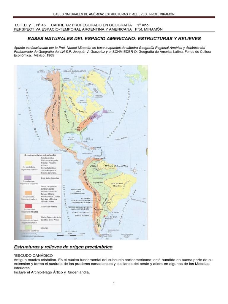 Relieves de América | PDF | Andes | Desierto