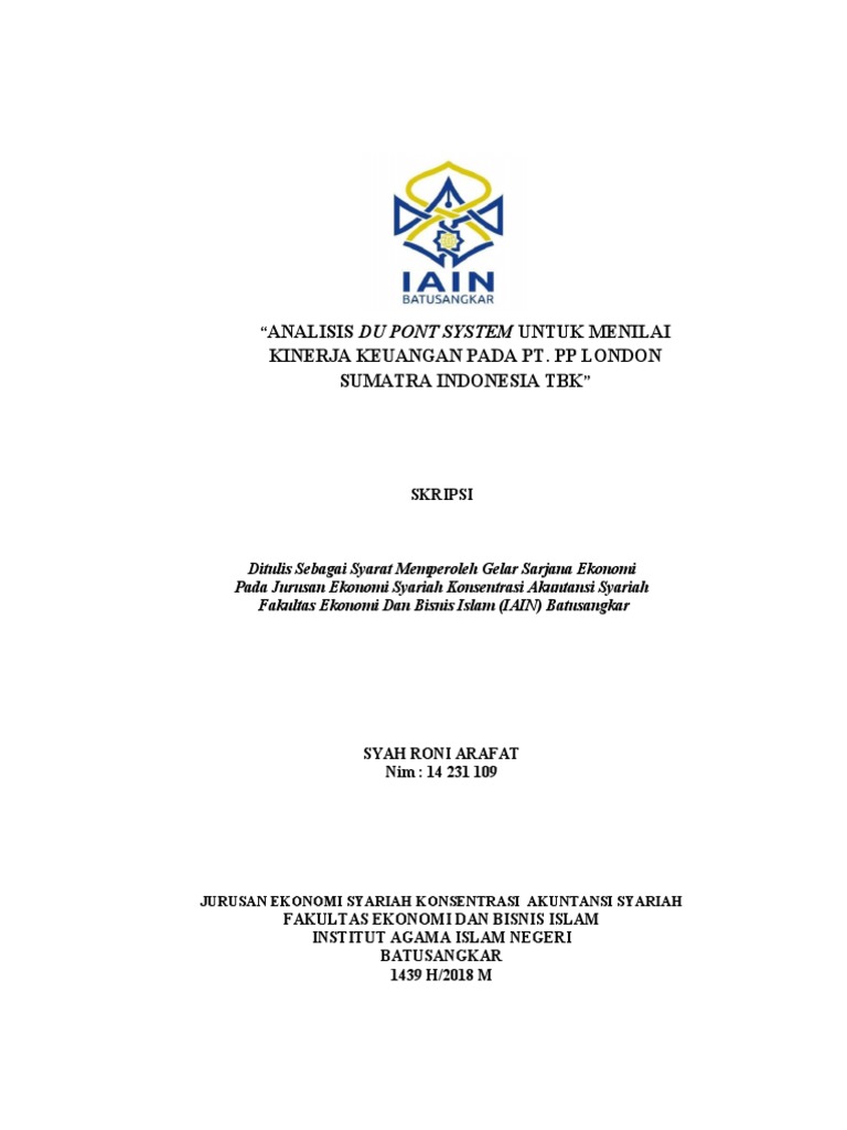Analisis Du Pont | PDF | Bisnis | Pengelolaan Keuangan & Uang