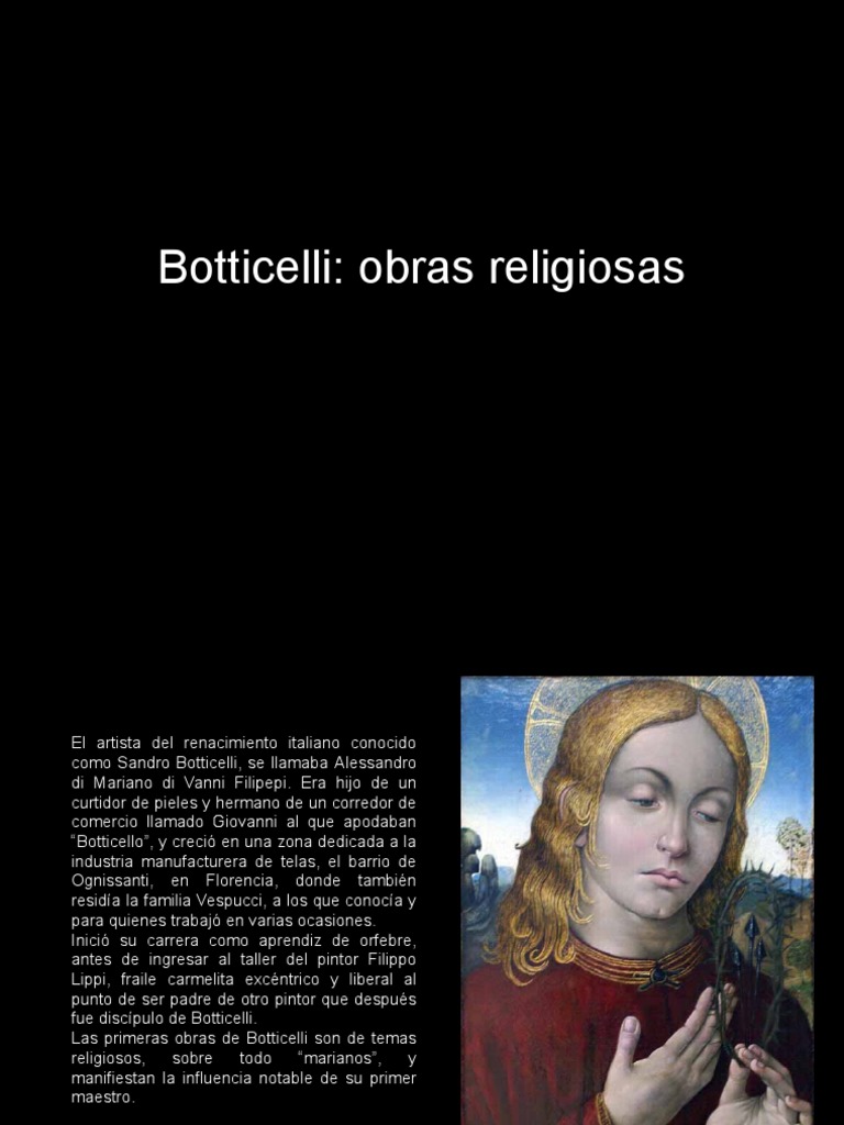 Exposición Sandro Botticelli | PDF | Pinturas | Arte cristiano