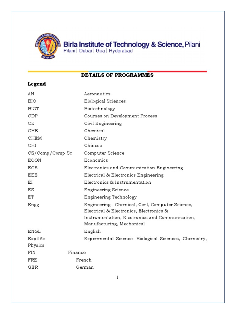 Details of Programmes | PDF | Electrical Engineering | Electronic ...