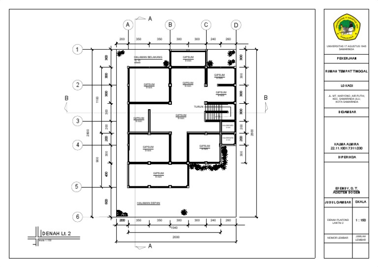 Denah Plafond Lantai 2 | PDF