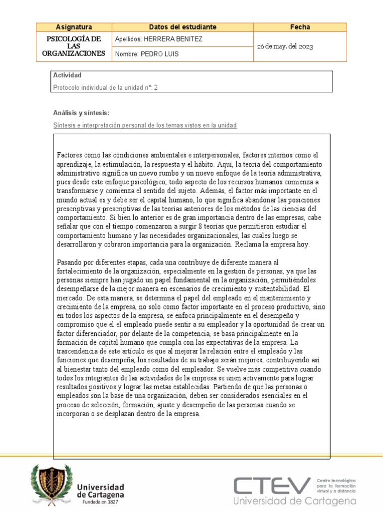 Protocolo Individual | Descargar gratis PDF | Sicología | Comportamiento