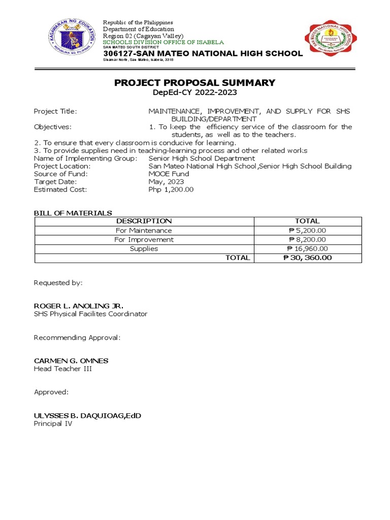 Project Proposal Summary | PDF