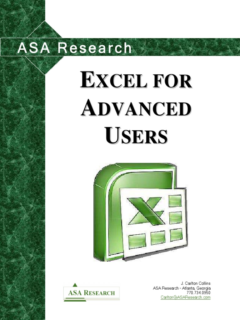 0014 Excel For Advanced Users | PDF | Microsoft Excel | Software