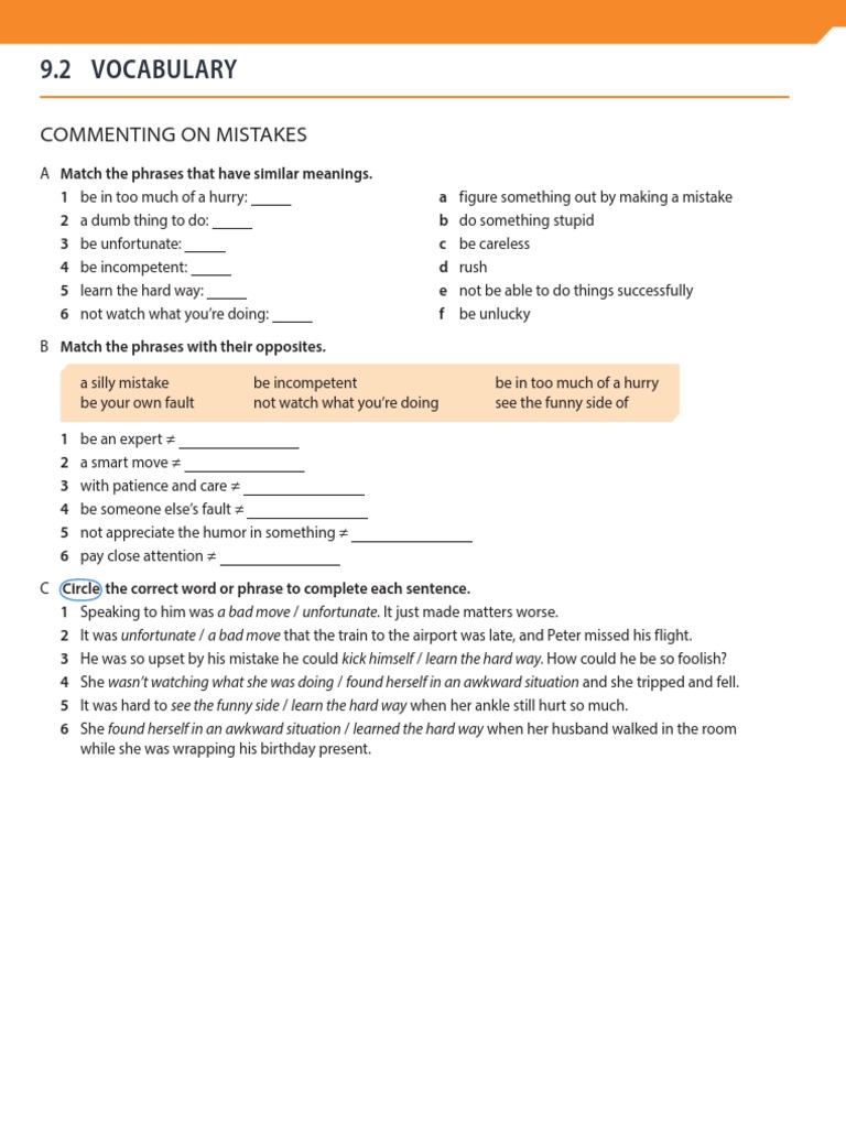 BUS Program Evolve 5 Lesson Plan 9 Handout 2 | PDF