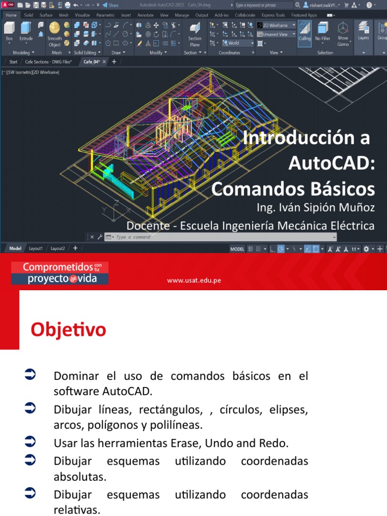 Sesión 1-2 - Introducción Autocad - Comandos Básicos. | PDF | Ingeniería