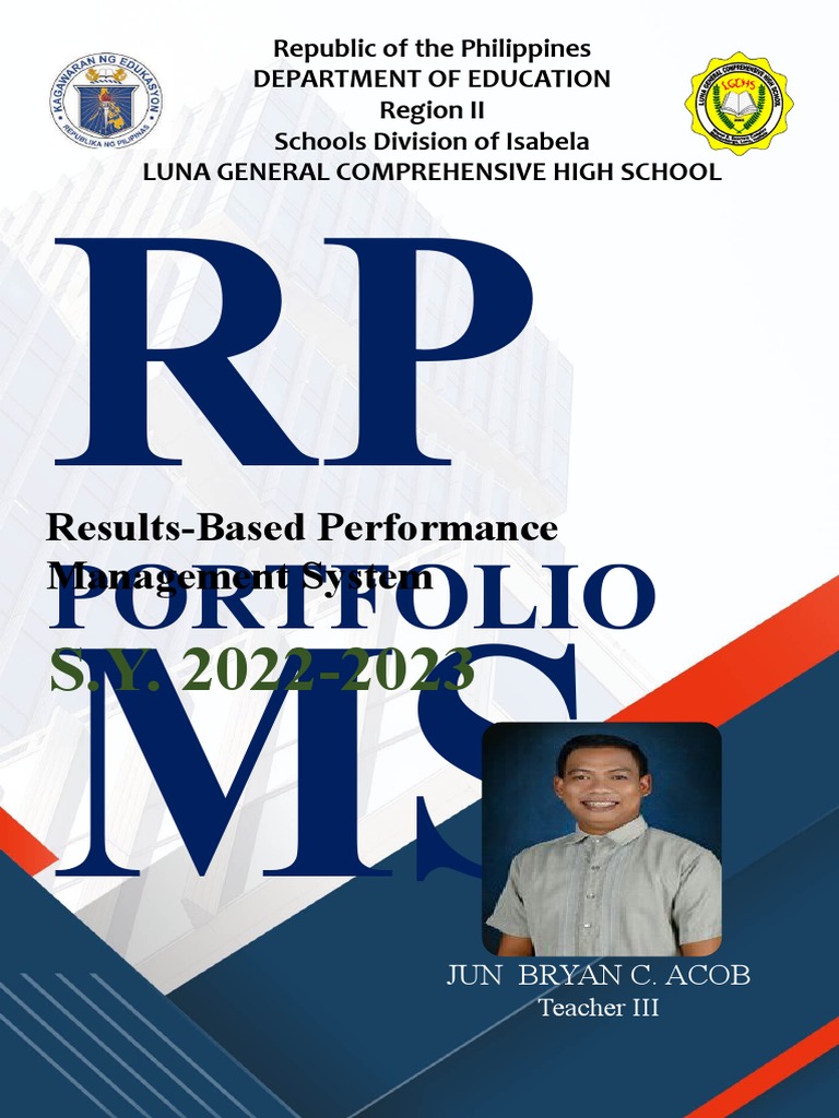 RPMS EPortfolio Template Jun Bryan Acob | PDF | Learning | Curriculum