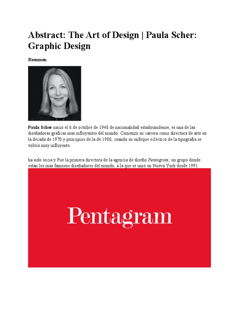 Paula Scher: Diseño Gráfico Influyente | PDF | Nueva York