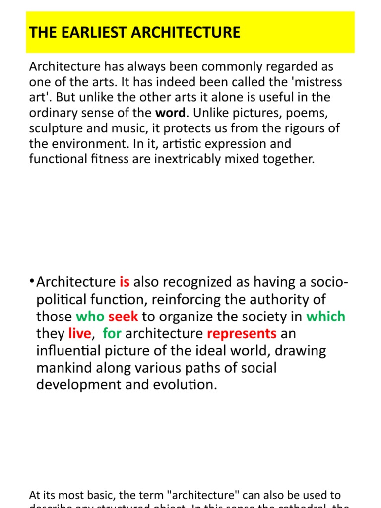 2 - The Earliest Architecture | PDF