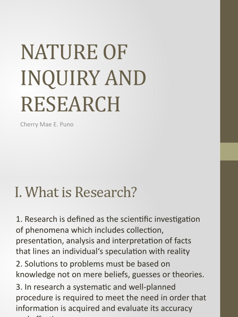 Understanding Inquiry and Research | PDF | Inquiry | Knowledge