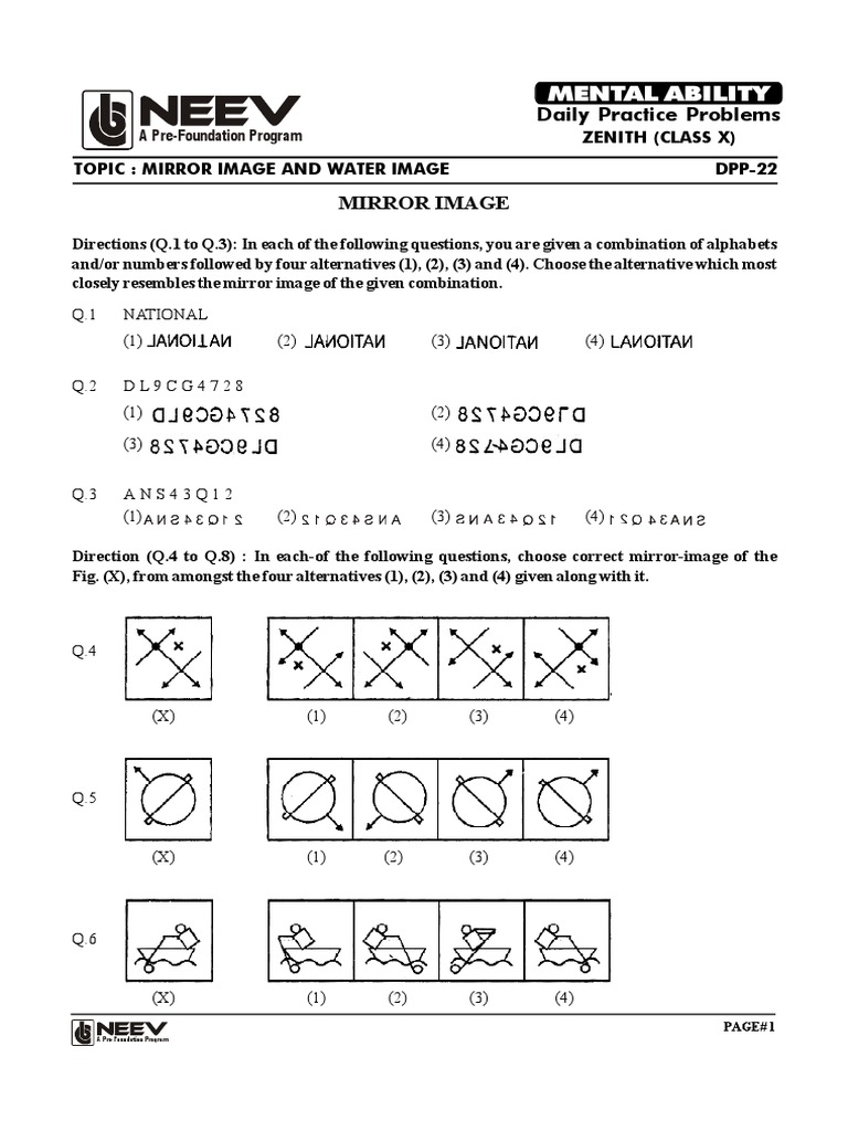 DPP (22) - MAbility - Mirror Image - Water Image - 10th - WA | PDF ...