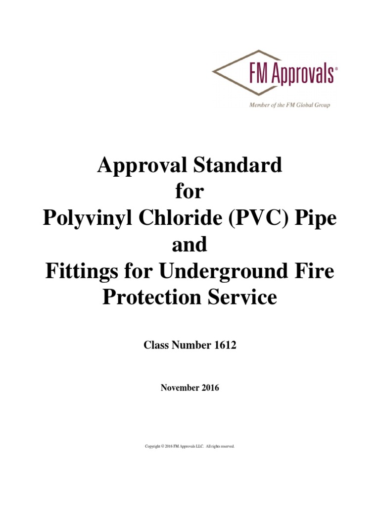 FM 1612 PVC Pipe & Fittings For UG FP Service 2016 | PDF | Pipe (Fluid ...