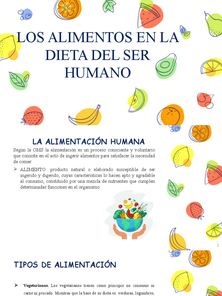 Tipos y Funciones de la Alimentación Humana | PDF | Dieta | Alimentos