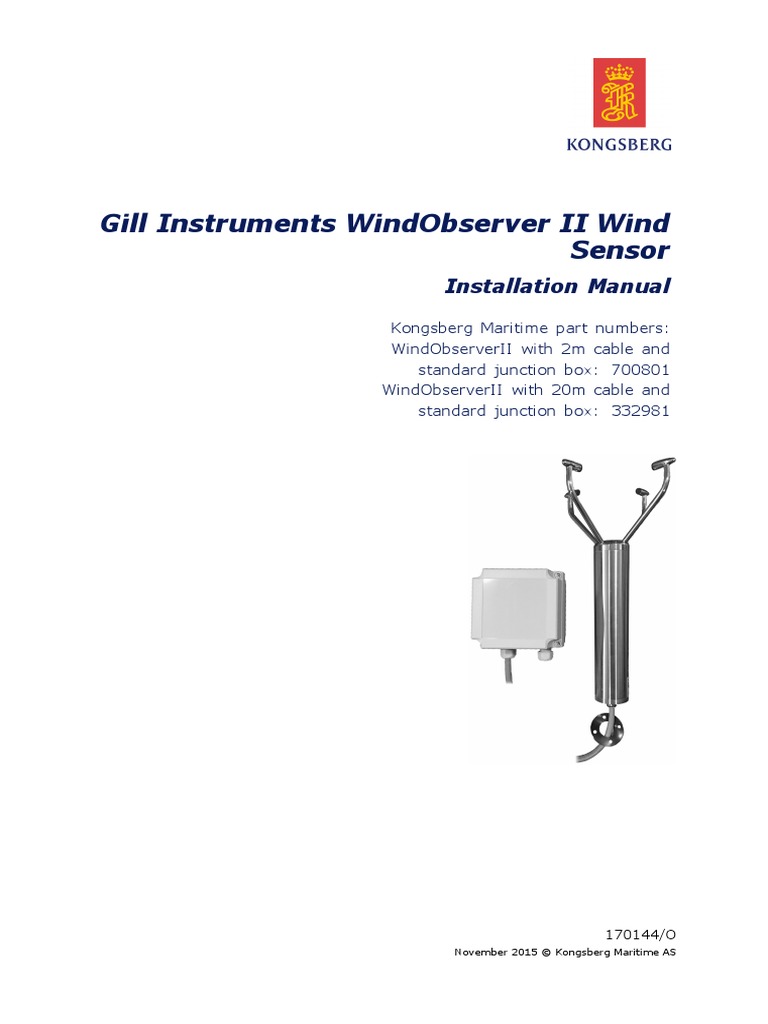 2 Gill Wind Sensor Installation Manual 170144O | PDF | Radar | Electricity