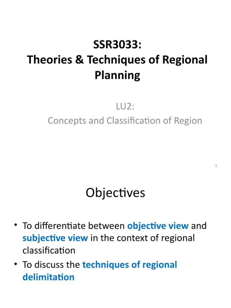 LU2 Concepts and Classification of Region | PDF | Space