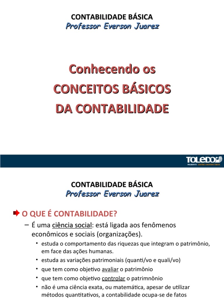 2015 CTB 1 Inicial Conceitos Basicos | PDF | Contabilidade | Economia