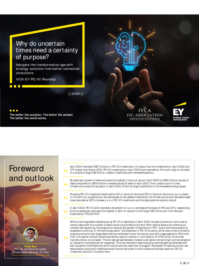 Ey Ivca Monthly Pe VC Roundup April 2023 | PDF | Venture Capital ... Ey Ivca Monthly Pe VC Roundup April 2023 | PDF | Venture Capital ...