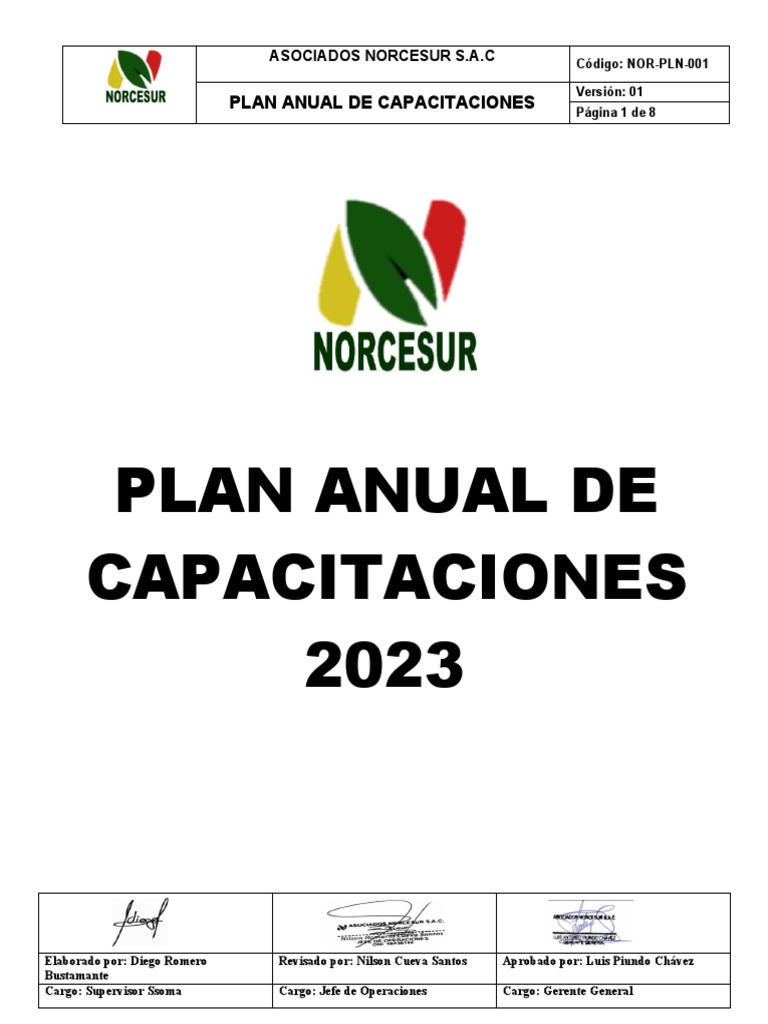 Plan Anual de Capacitaciones | PDF | Negocios | Tecnología