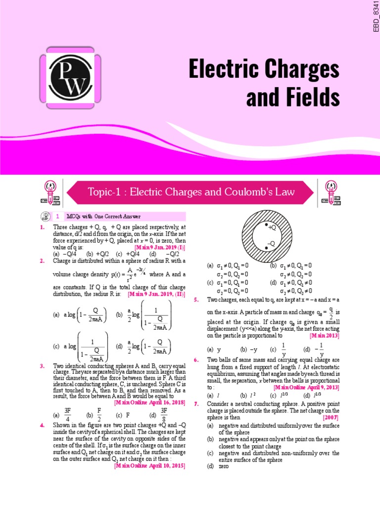 Electric Charges And Fields Exercises – FJEHC
