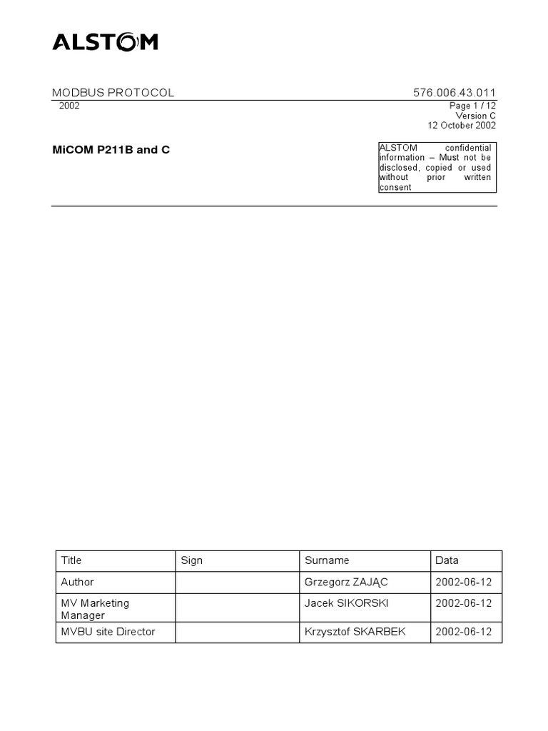 P211 Modbus | PDF | Computing | Computer Science