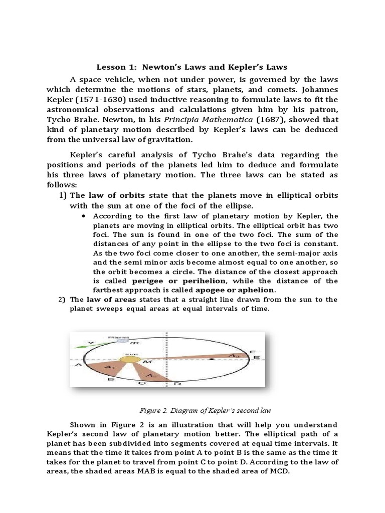 Keplers Law | PDF | Orbit | Apsis