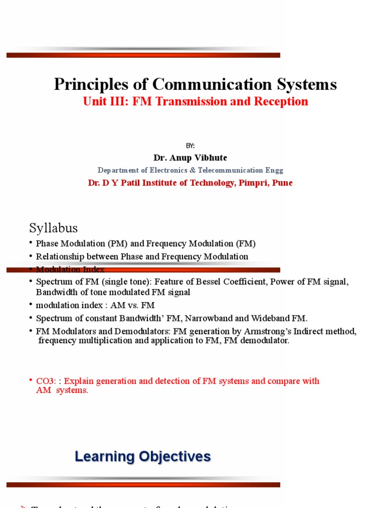 PCS - Unit III - ASV - V1 | Download Free PDF | Frequency Modulation | Detector (Radio)
