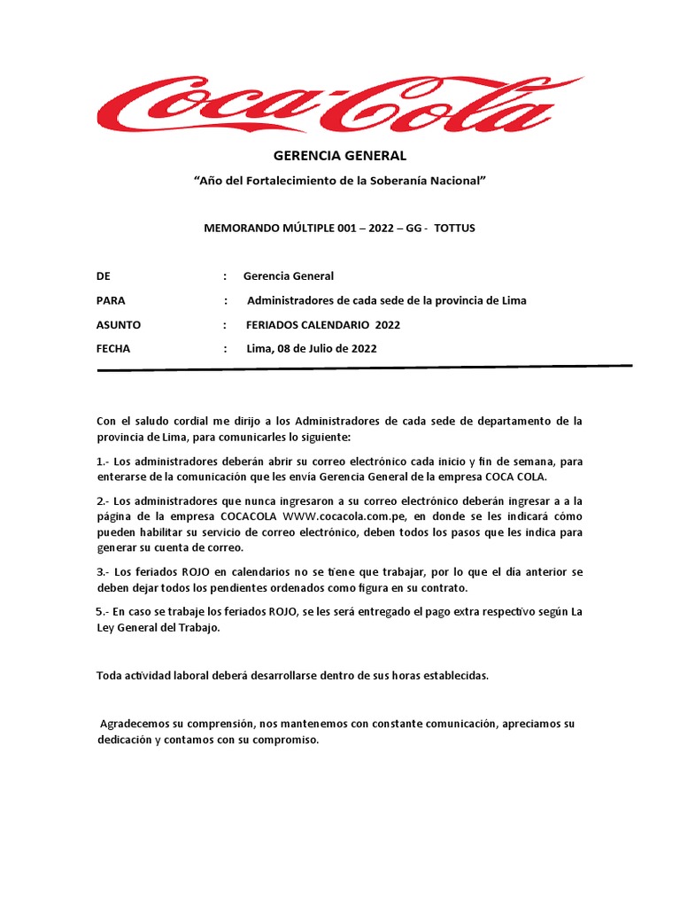 Modelo de Memorando - Alumnos | PDF
