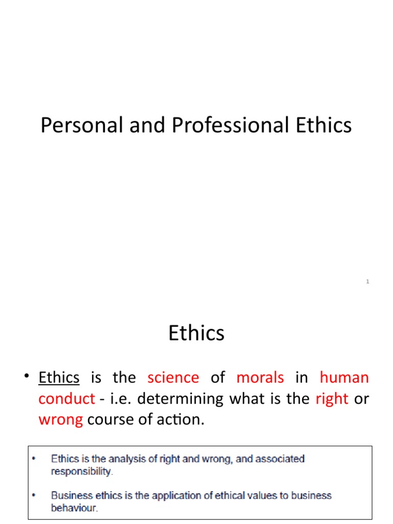 Personal and Professional Ethics v1.03 | PDF | Morality | Dogma