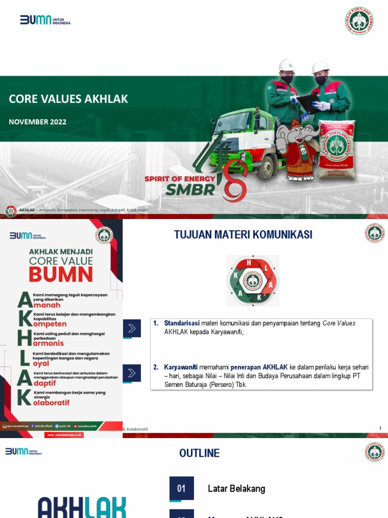 Penerapan Core Values AKHLAK di BUMN | PDF | Pengembangan Diri