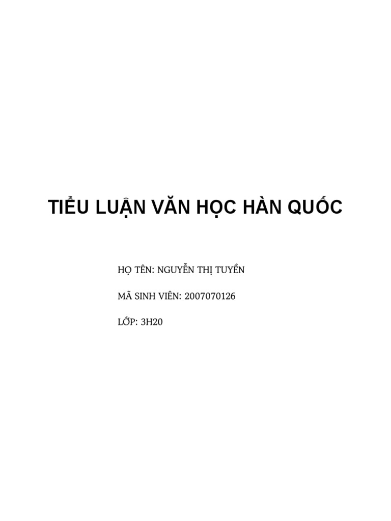 Van Hoc Han Quoc | PDF