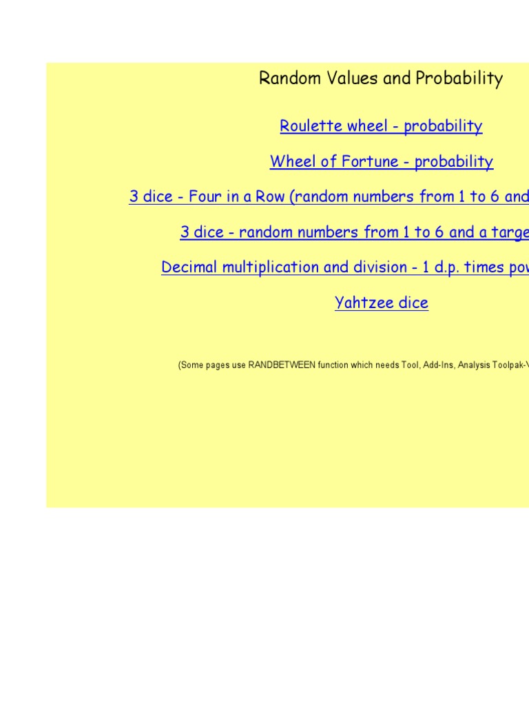 Probability Games | PDF | Gambling Games | Gaming