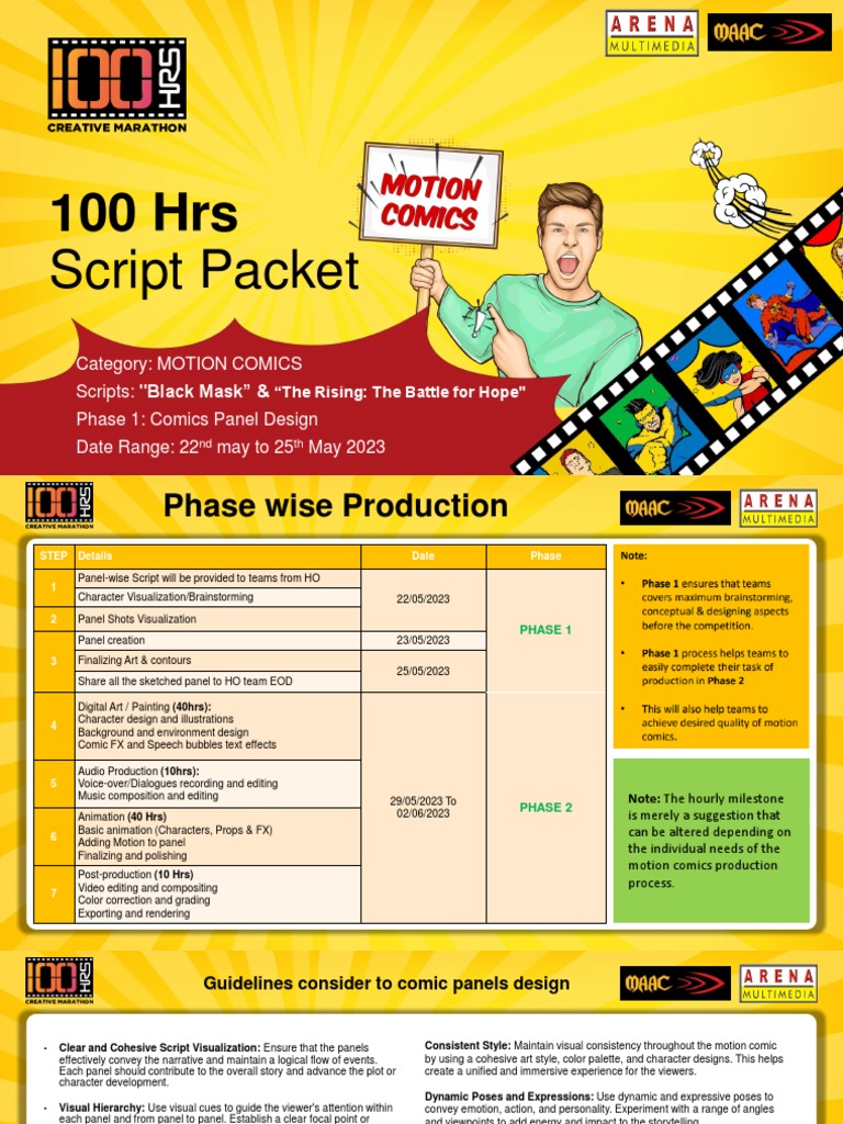 Motion Comics Script Guide | PDF | Drawing | Composition (Visual Arts)