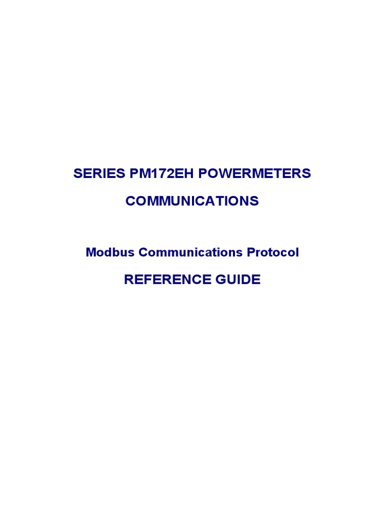 PM172EH Modbus | PDF | Integer (Computer Science) | Bit