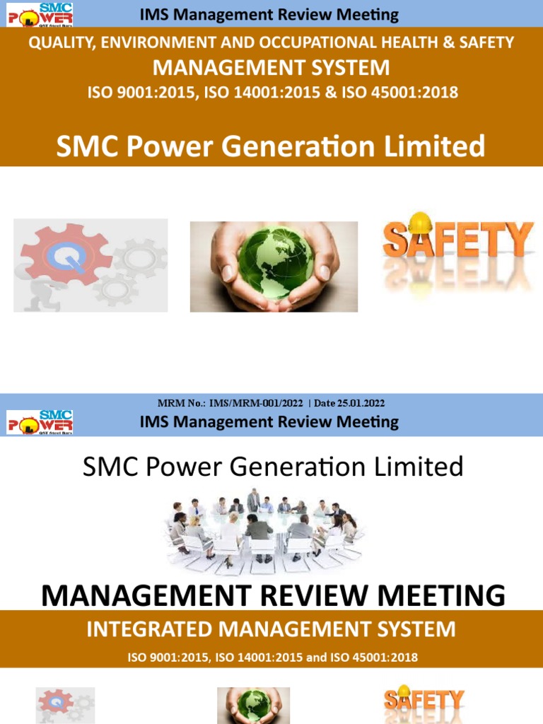 IMS Management Review Meeting Summary | PDF | Occupational Safety And ...