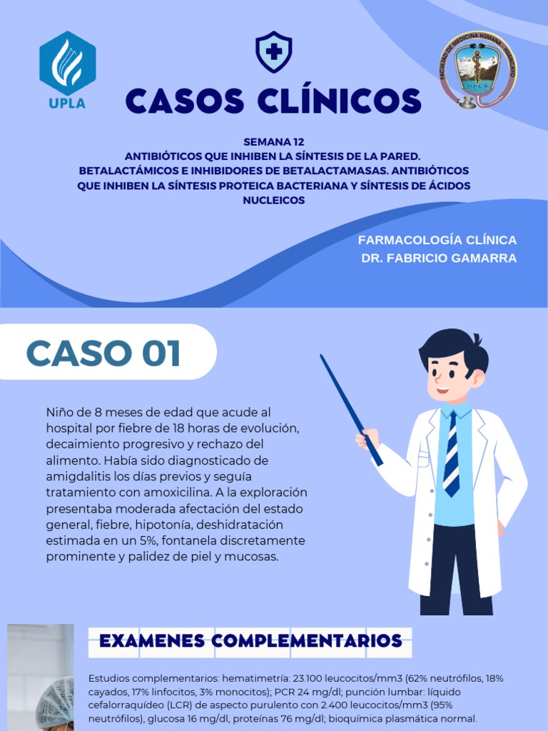 CASOS CLÍNICOS Farmaco | PDF | Neumonía | Penicilina
