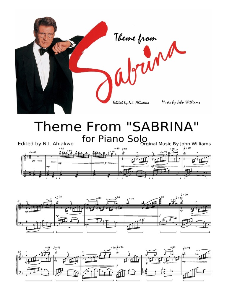 Sabrina Theme for Piano Solo | PDF | Musical Compositions
