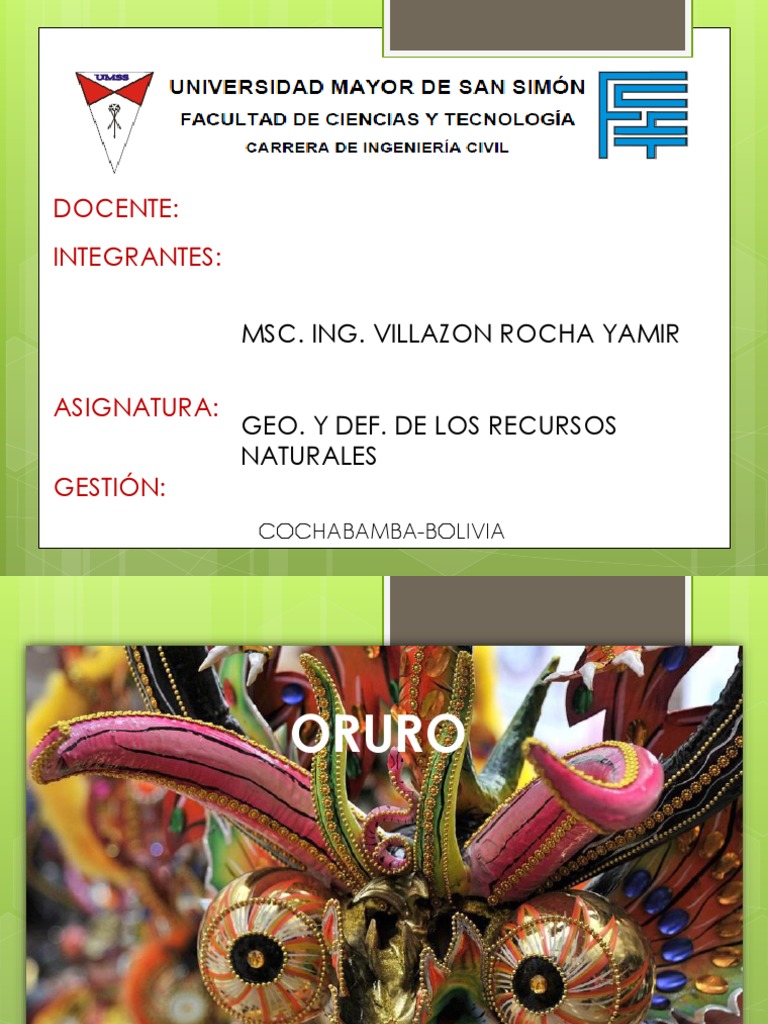 Recursos Naturales ORURO | PDF | Andes