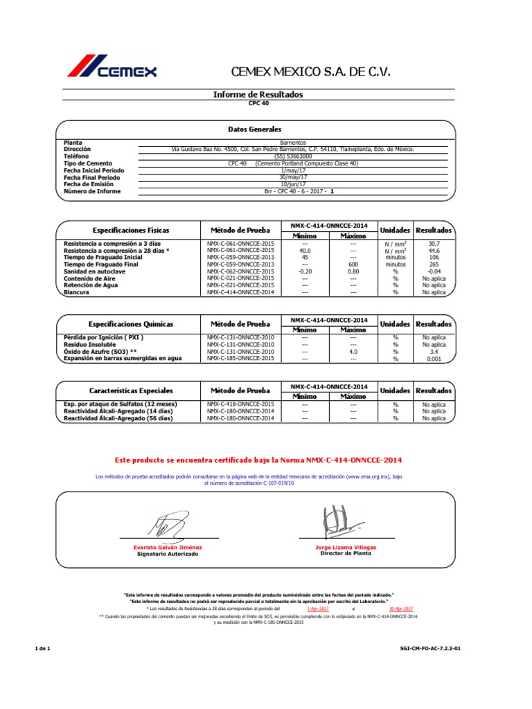 BRR Informe de Resultados CPC40 Mayo 2017 PDF | PDF | Naturaleza | Ciencias fisicas