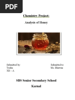 Honey Chemistry Investigatory Project | PDF | Honey | Chemistry
