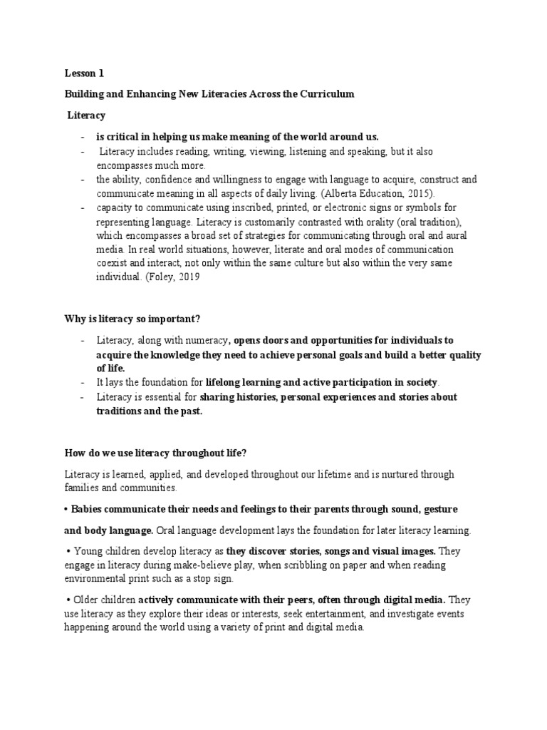 Lesson 1-6 | PDF | Writing | Literacy