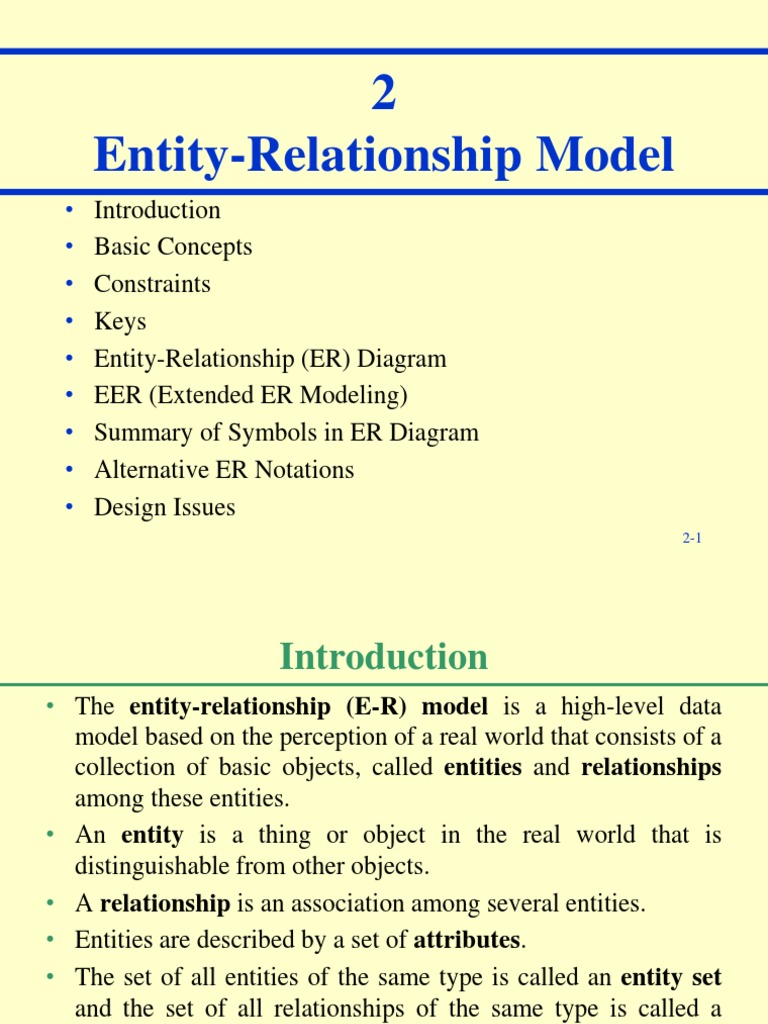 2entity Relationship Model Pdf Inheritance Object Oriented