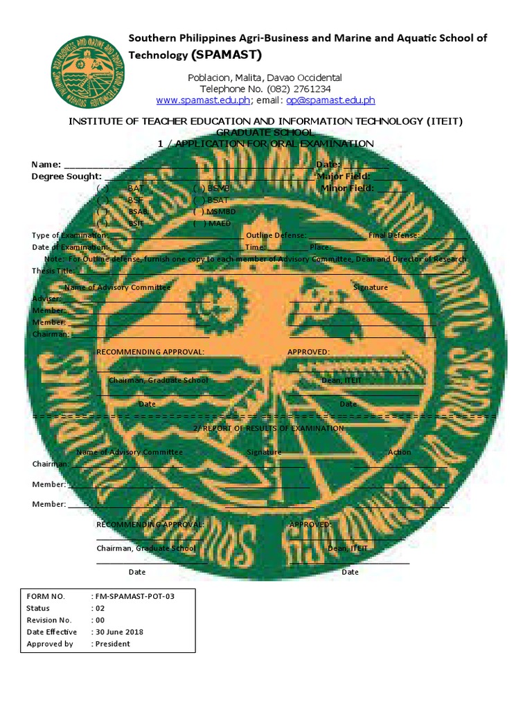 Application For Outline Defense | PDF