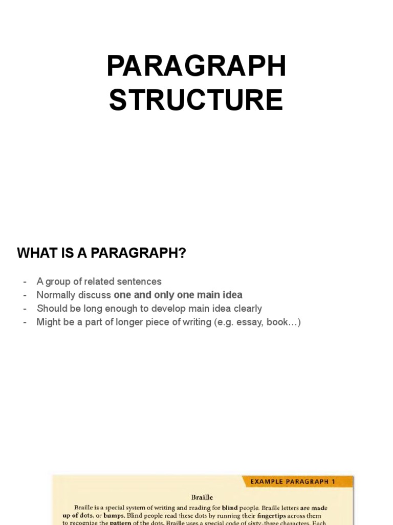 W4-Paragraph Structure & Topic Sentence | Download Free PDF | Paragraph ...