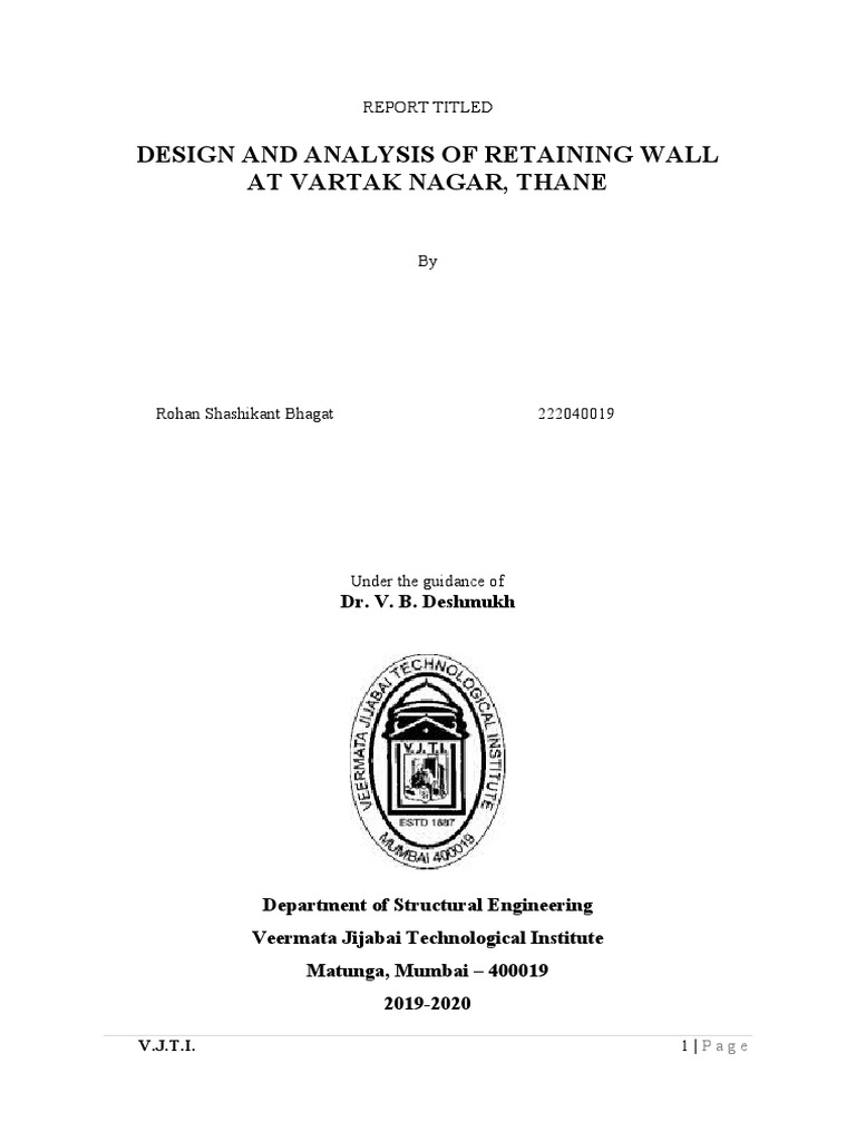 Geotech Retaining Wall Final Print | PDF | Building Engineering ...